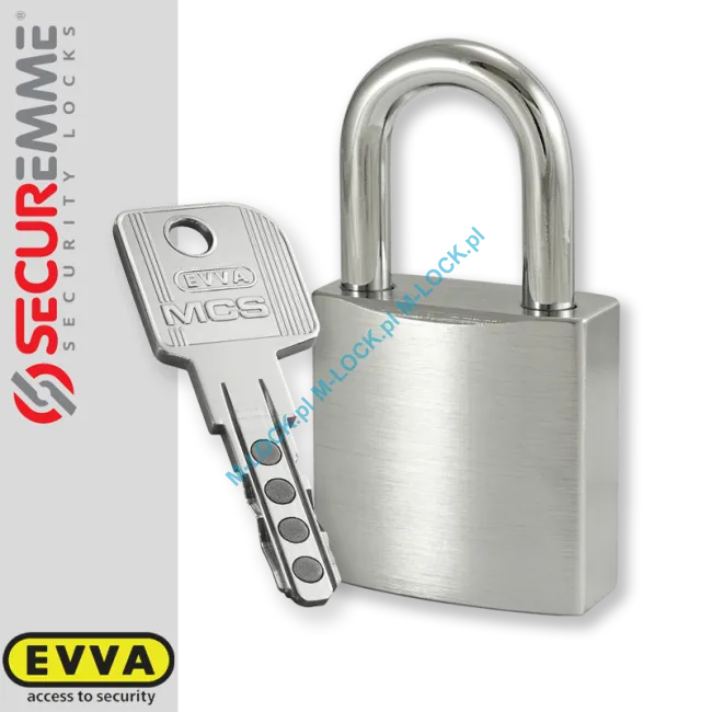 SECUREMME 7550XCS / EVVA MCS, kłódka hartowana - M-LOCK - zamki, sejfy, drzwi