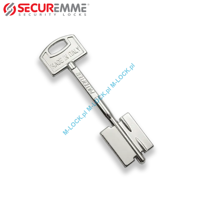 SECUREMME Securmap-patent (40 mm), klucz surowy-dwupiórowy - M-LOCK