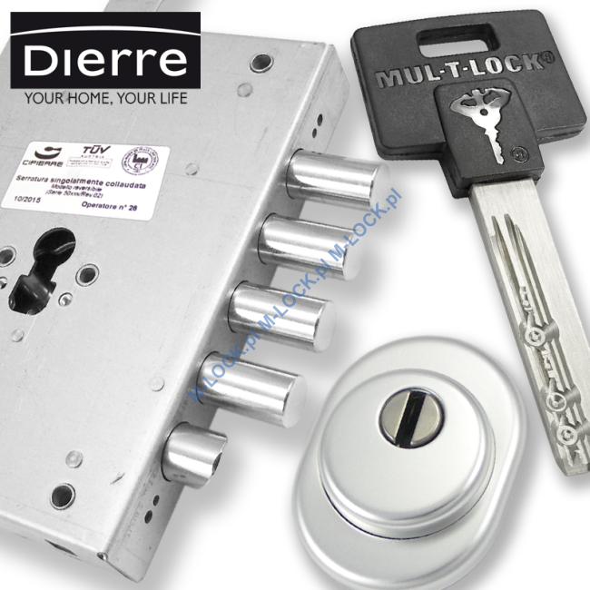 ZESTAW Nr 105A do drzwi Dierre - MUL-T-LOCK Classic (montaż Warszawa ...