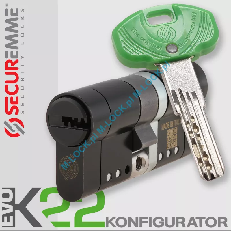 SECUREMME EVOK22 - wkładka patentowa modularna, kolor: czarny ...