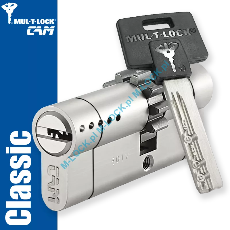 MUL-T-LOCK Classic CAM 33/43ZN (76 mm), wkładka patentowa do drzwi ...