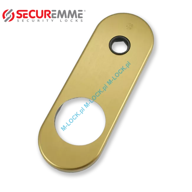 SECUREMME 0385-AB, szyld długi na defender 50 mm, stary mosiądz - M-LOCK